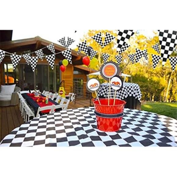 Other | 10ft Checkered Flag Banner Racing Birthday Decorations Nascar ...